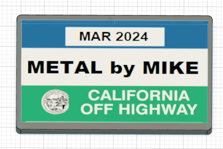 California OHV Green Sticker Mount Plate – Metal by Mike